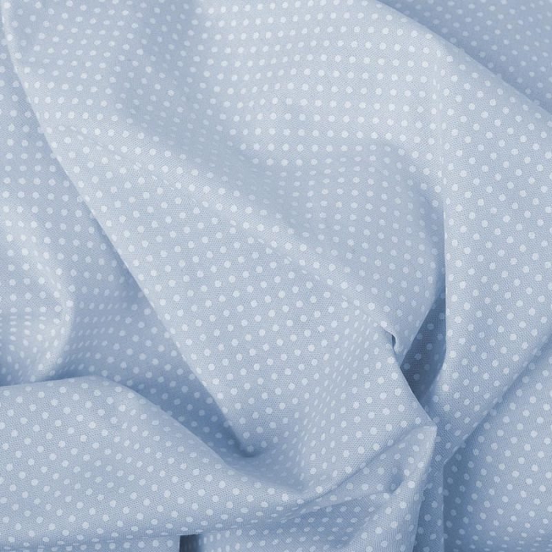 Tecido Tricoline Estampado 100% Algodão Poá Azul e Branco - André ...